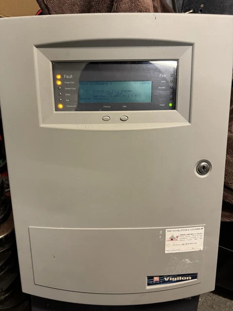 GENT VIGILON 2 loop Fire Alarm Panel & battery box £300.00 - PicClick UK