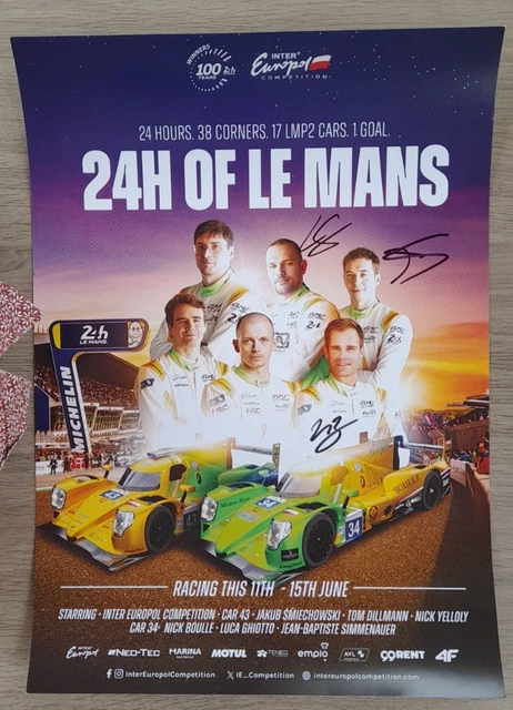 AFFICHE POSTER DEDICACEE 24 Heures Du Mans 2025 Intereuropol #34 24H Le Mans EUR 8,00 - PicClick FR