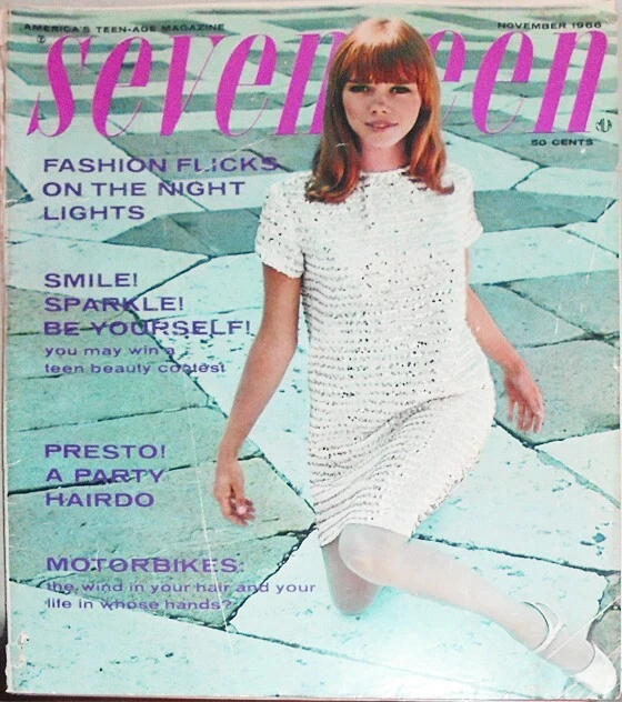 -RARE- 1966 -SEVENTEEN- Vintage Teen MOD/Hippie Fashion Magazine ...