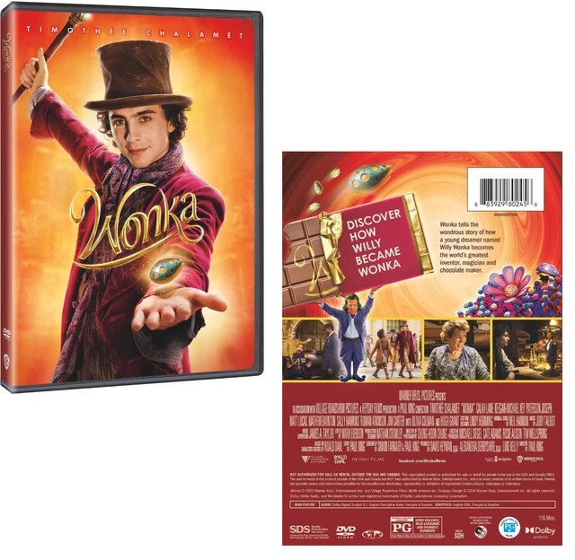 WONKA (2023): WILLY, Timothée Chalamet, Chocolate Factory - NEW US Rg1 DVD $36.95 - PicClick AU