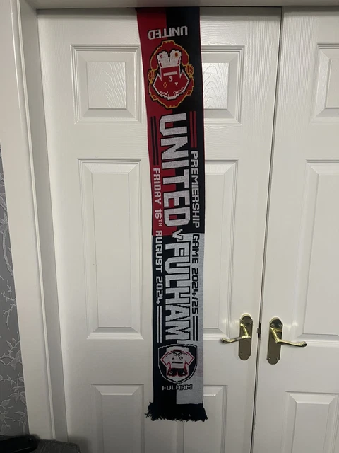 MANCHESTER UNITED VS Fulham 2024/2025 Premier League Scarf £10.00 ...