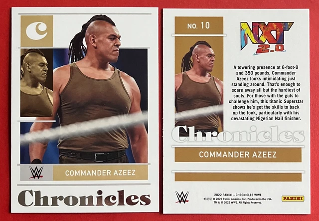 CARTE DE MARQUE de lutte Commander Azeez 2022 Panini Chronicles WWE #10 ...