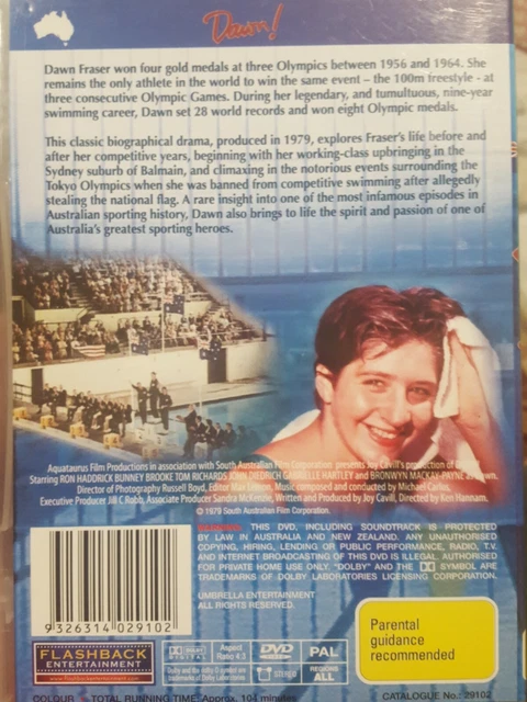 DAWN! RARE DVD Joy Cavill Australian Olympic Swimmer Documentary Drama ...