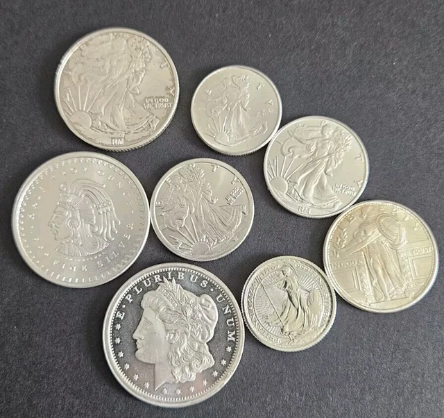 2.75 OZ SILVER Bullion Fractional Coin Mixed Lot (.999) £80.37 ...