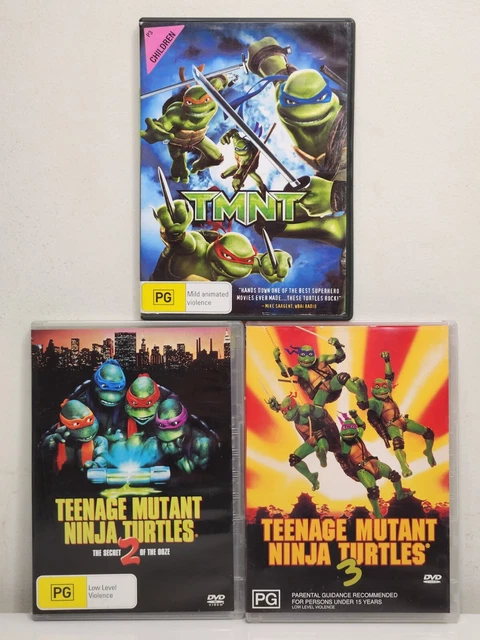 TMNT TEENAGE MUTANT Ninja Turtles Movie Bundle - Movies 1,2,3 - Region ...