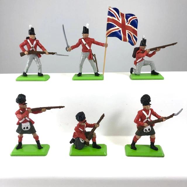BRITAINS DEETAIL 6X British Napoleonic/Waterloo Infantry Soldiers ...