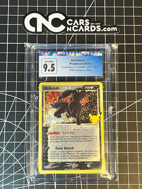 POKÉMON (2021) CELEBRATIONS Classic Collection Gold Star Umbreon CGC 9. ...