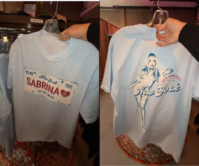EXCLUSIVE!! SABRINA CARPENTER Tour Merch New York Pop Up 2025 T-shirt £ ...