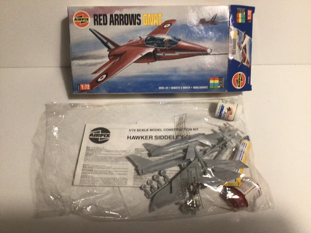 AIRFIX 1:72 SCALE Model kit #01036 - Red Arrows Gnat NEW Old Stock ...