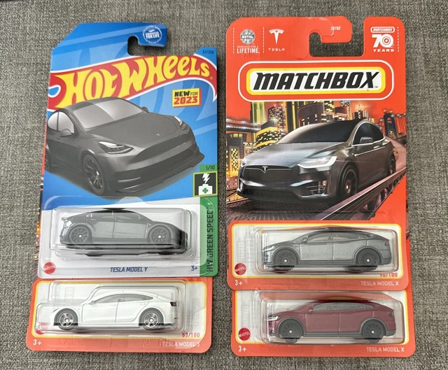NUOVO!!! 2024 RUOTE CALDE TESLA MODEL Y Matchbox Tesla Model X, Model 3 ...