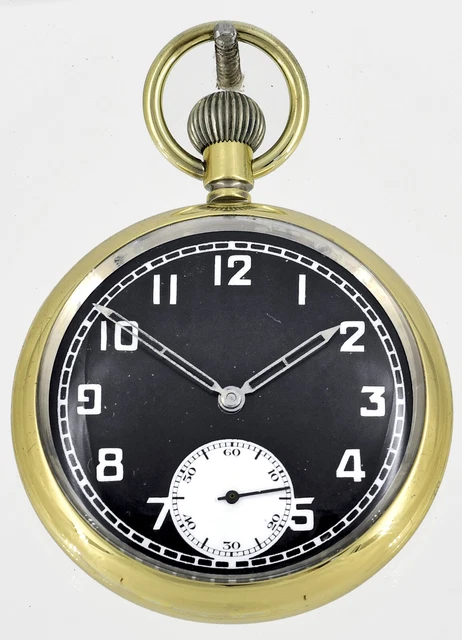 VINTAGE WW2 BRITISH Military Broad Arrow Pocket Watch - Unitas Swiss 15 ...