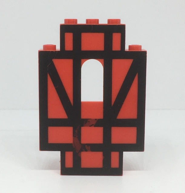 LEGO CASTLE : Panel 2 x 5 x 6 - Réf 4444p03 rouge - Set 6067 ( qualité ...