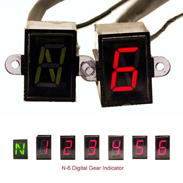 UNIVERSAL MOTO DIGITAL Pantalla LED Equipo Indicador Palanca de Cambios ...