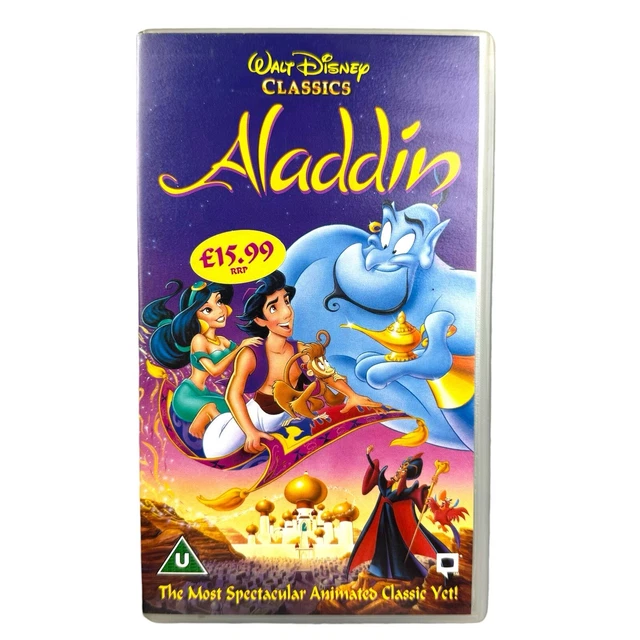 ALADDIN VIDEO VHS Family Film Movie Cartoon Cert U Disney Film 1992 £14 ...
