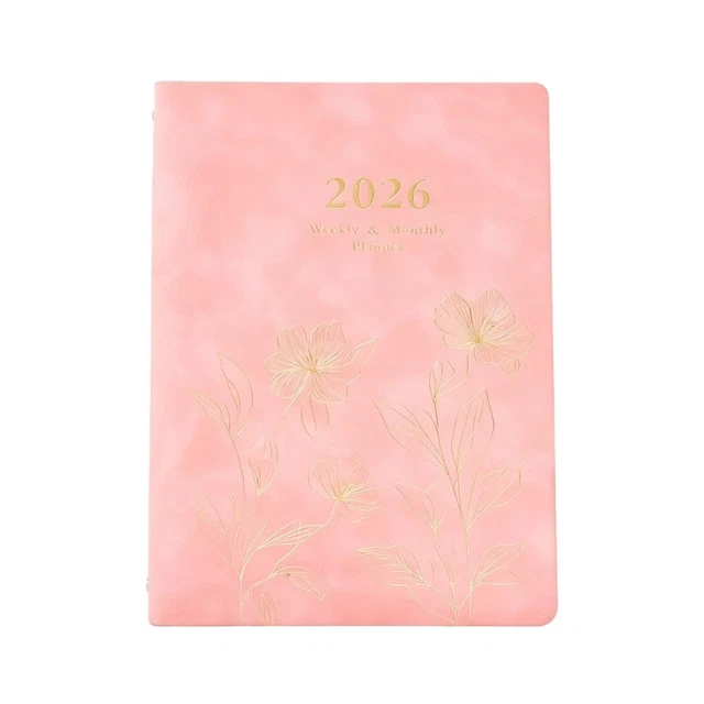 2026 WEEKLY PLANNER With Dated Pages And Refillable 6 Rings Leather ...