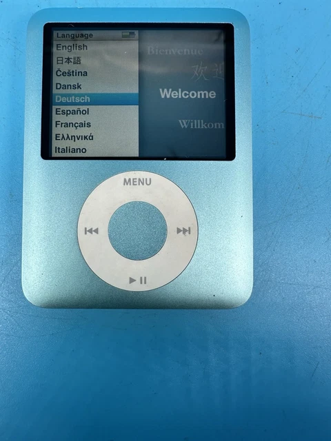 APPLE IPOD NANO A1236 3rd Generation 8GB MP3 Player Turquoise Blue ...