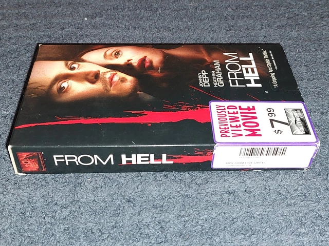 FROM HELL VHS Johnny Depp Jack The Ripper Suspense Thriller White Tape ...