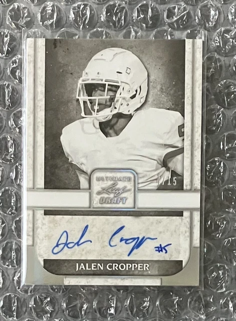 2022 LEAF ULTIMATE Draft Jalen Cropper RC Auto /15 Dallas Cowboys EUR ...
