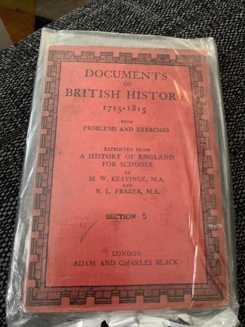 DOCUMENTS OF BRITISH History 1715-1815. Adam & Charles Black. Rare ...