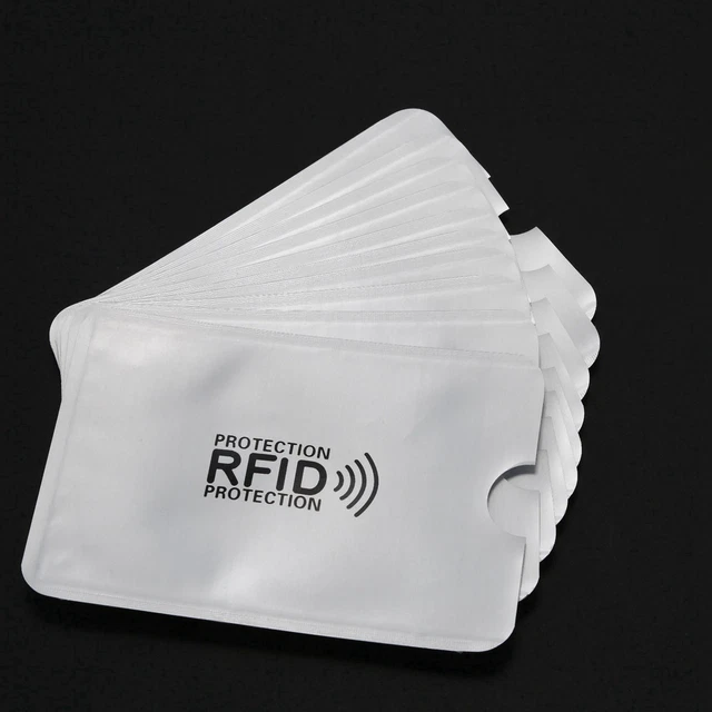 40PCS ALUMINUM FOIL -Degaussing Card Cover RFID Shielding Bag NFC ...