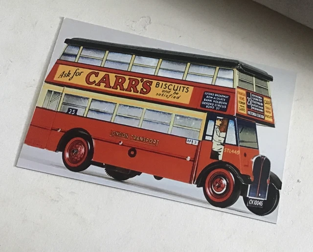 CARR’S BISCUITS TIN London Bus Old Style Fridge Magnet England ...