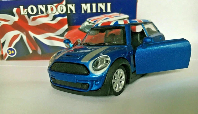 MINI COOPER PULL Back 1:36 Scale Die Cast Model Toy Car - Blue £14.19 ...