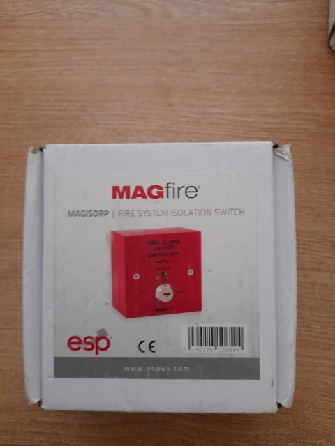 ESP FIRE SYSTEM Alarm Panel Isolator Switch Red Magfire 2x Keys ...