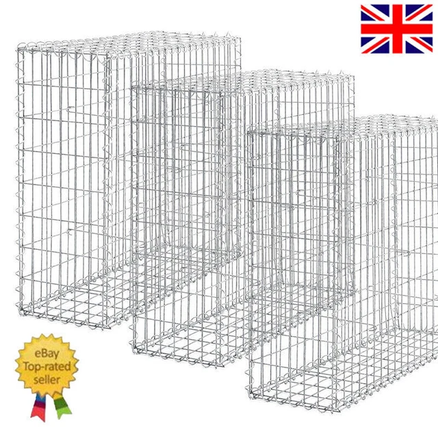 100X95X30CM GABION STONE Basket Retaining Wall Wire Mesh Galvanized ...