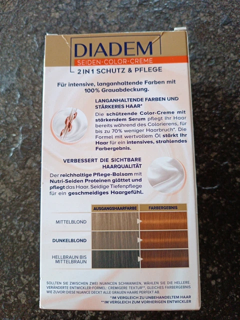 SCHWARZKOPF DIADEM HAARFARBE Seiden-Color 721 Herbst-Gold 170ml EUR 5 ...