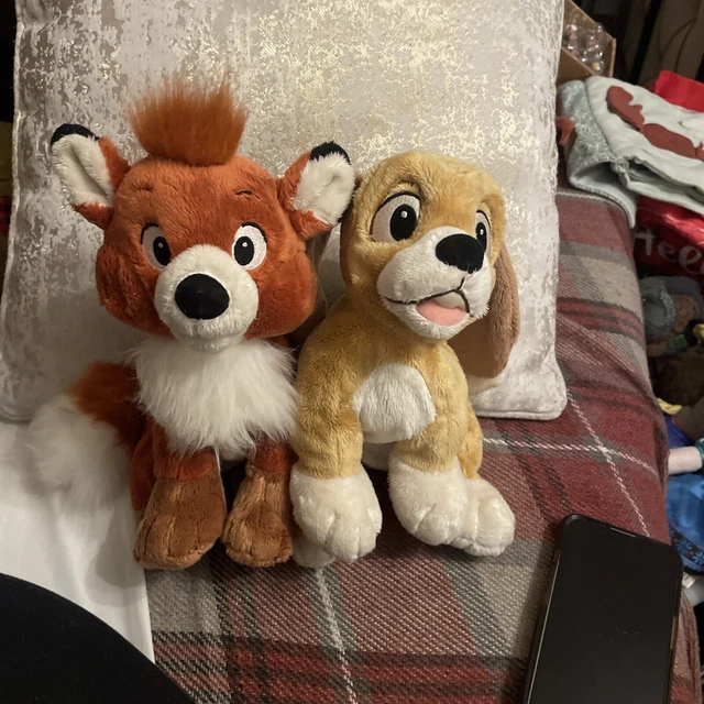 DISNEY STORE THE Fox and the Hound Copper & Tod Todd Dog Stuffed Plush ...