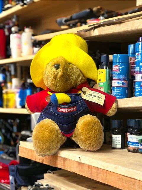 PADDINGTON BEAR CRAFTSMAN Tools Plush Stuffed Animal Sears 15" NWT EVC ...