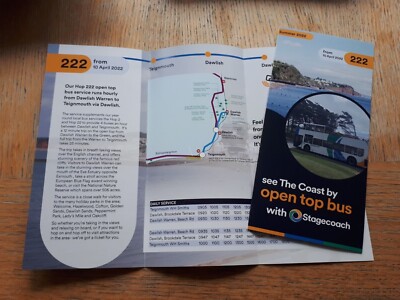 STAGECOACH SOUTHWEST: ROUTE 222 Coastal route open top bus timetable ...