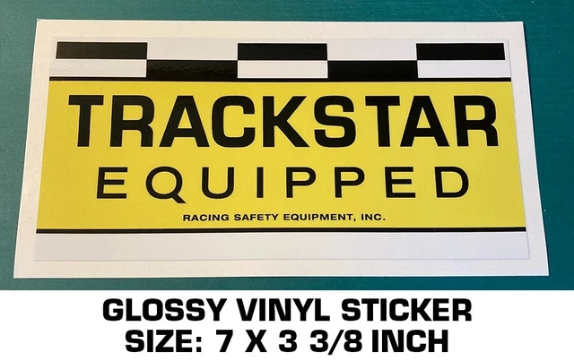 TRACKSTAR EQUIPPED RACING Safety Vinyl Sticker Decal - Scca - Vintage ...