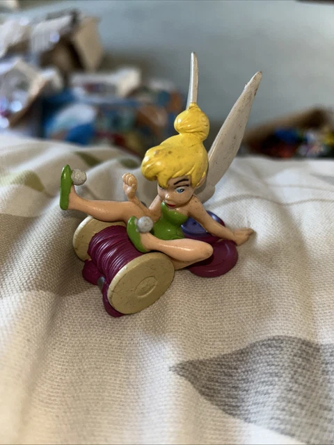 DISNEY STORE LIL Classics Peter Pan TINKERBELL Thread Pvc Figure Cake ...
