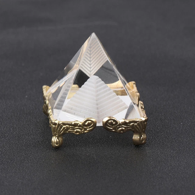 CRYSTAL PYRAMIDS FIGURINE Pyramid Ornament Pyramid Model Gift £12.59 ...
