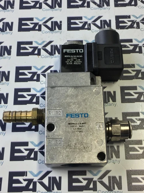 FESTO MOFH-3-1/4-NPT PNEUMATIC Valve Msfg-24/42-50/60-13264 Solenoid ...