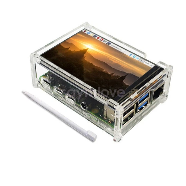 RASPBERRY PI 4 Model B 3.5 inch TFT LCD Display Touch Screen + Case ...