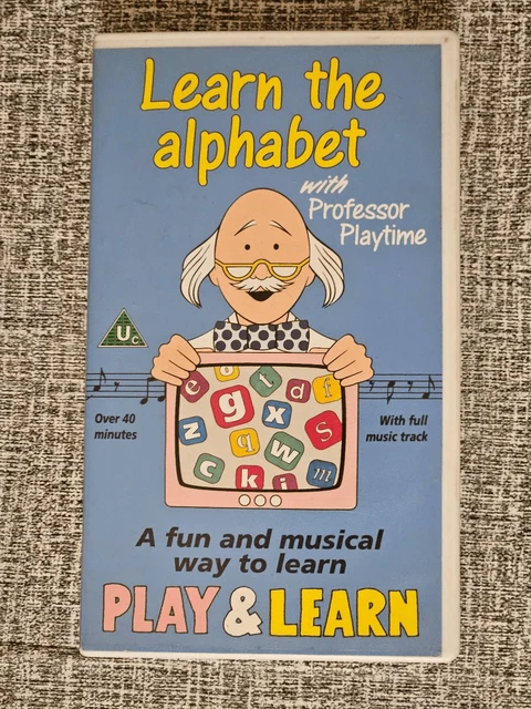 LEARN THE ALPHABET with professor playtime vhs tape 1990 kids education ...