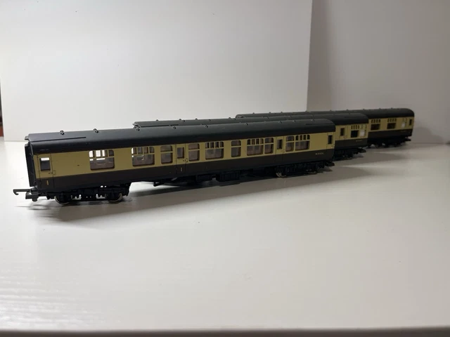 RAKE OF 3 Lima GWR/BR Western Region Mk1 Coaches for Hornby OO Gauge ...
