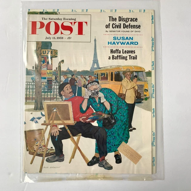 THE SATURDAY EVENING Post Magazine COVER July 11 1959 Dick Sargent £11. ...