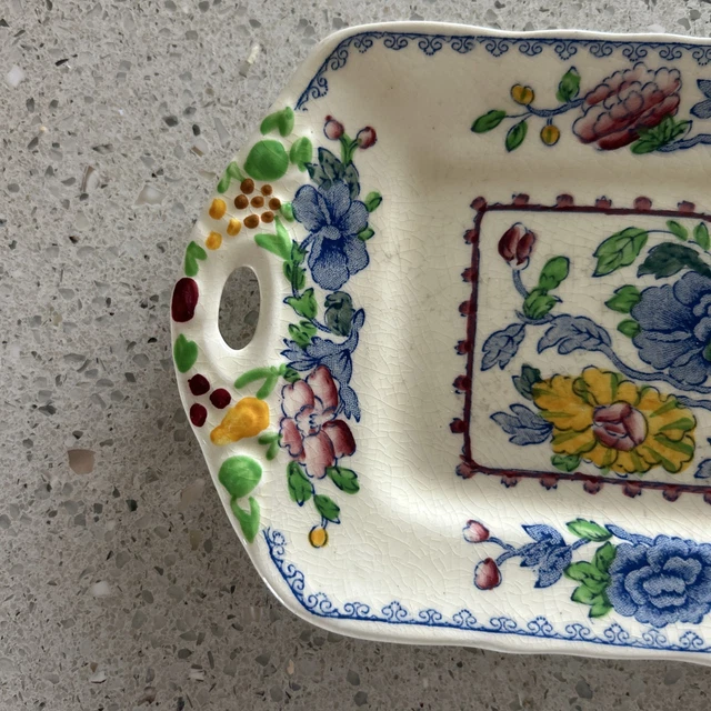 VINTAGE MASON'S ENGLAND Small Regency Rectangular Handled Sandwich ...