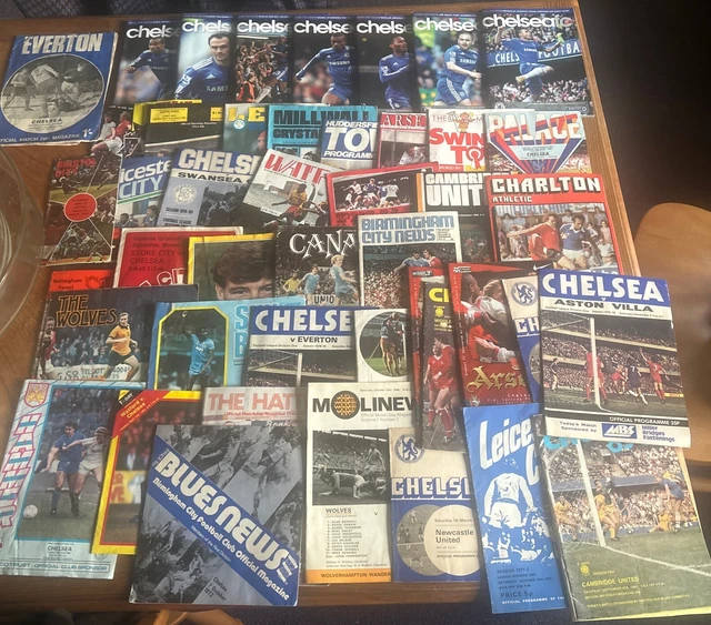 CHELSEA FC HOME And Away Football Programmes, Job Lot £10.00 - PicClick UK