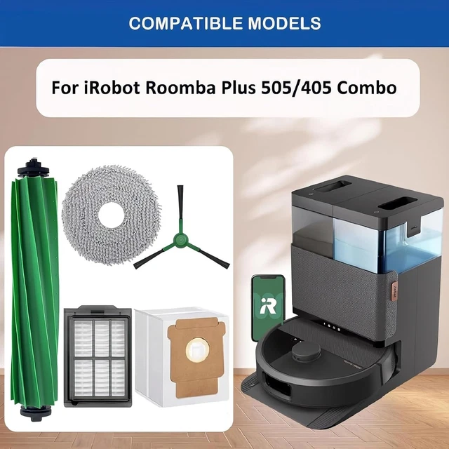 16 PCS ACCESSORIES Kit for iRobot Roomba Plus 505/405 Combo Robot ...