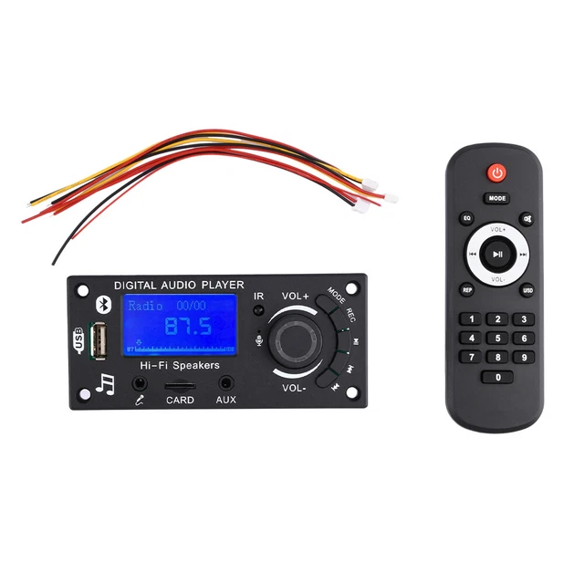 12V LCD MP3 Decoder Board Bluetooth FM Audio Module WMA WAV with Remote ...