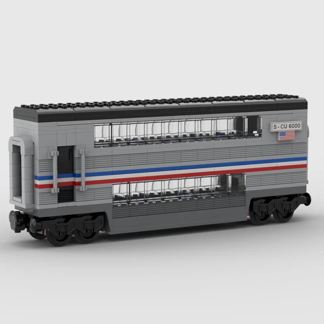 LEGO DOUBLE DECKER Commuter Train Car CUSTOM Kit, MOC. 100% NEW LEGO ...