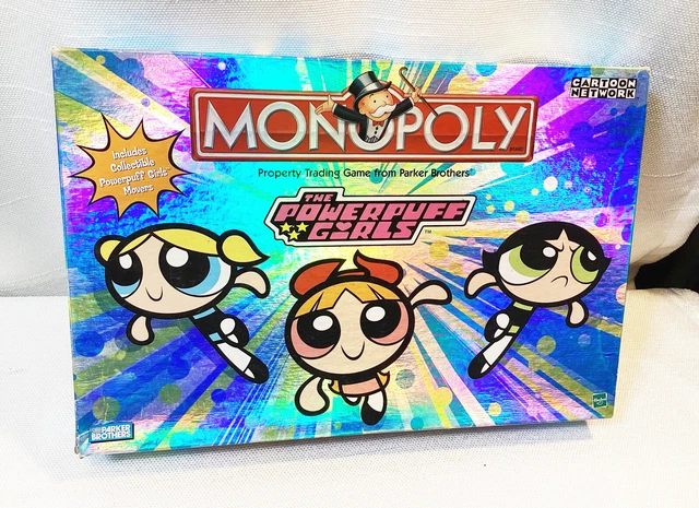 THE POWERPUFF GIRLS Monopoly Vintage 2001 Cartoon Network Game Board ...