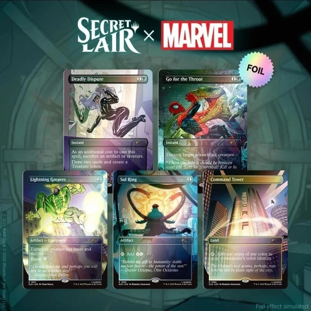 MTG SECRET LAIR x Marvel's Spider-Man: Villainous Plots Rainbow (Foil ...