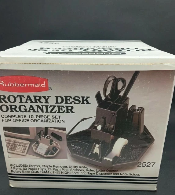 RUBBERMAID ROTARY DESK Supplies Organizer - Black $29.63 - PicClick