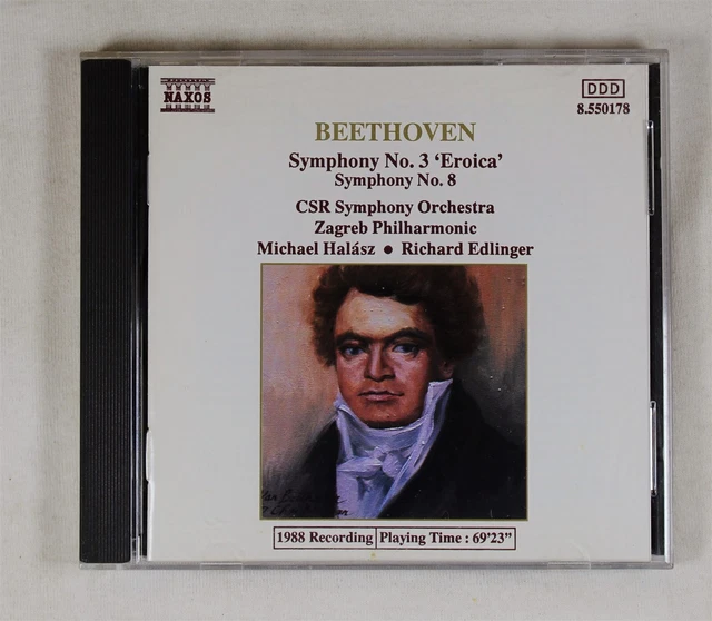 BEETHOVEN SYMPHONY NO 3 Eroica Symphony No 8 Michael Halasz (CD, 1988) EUR 7,37 - PicClick FR
