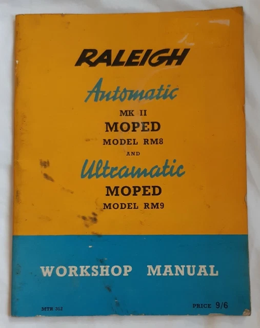 RALEIGH AUTOMATIC MK2 Moped RM8 and Ultramatic Moped RM9 Workshop ...